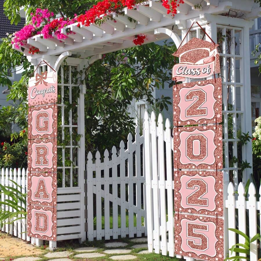 Graduation Decorations Class Of 2025 Blue And Gold Graduation Banner ...