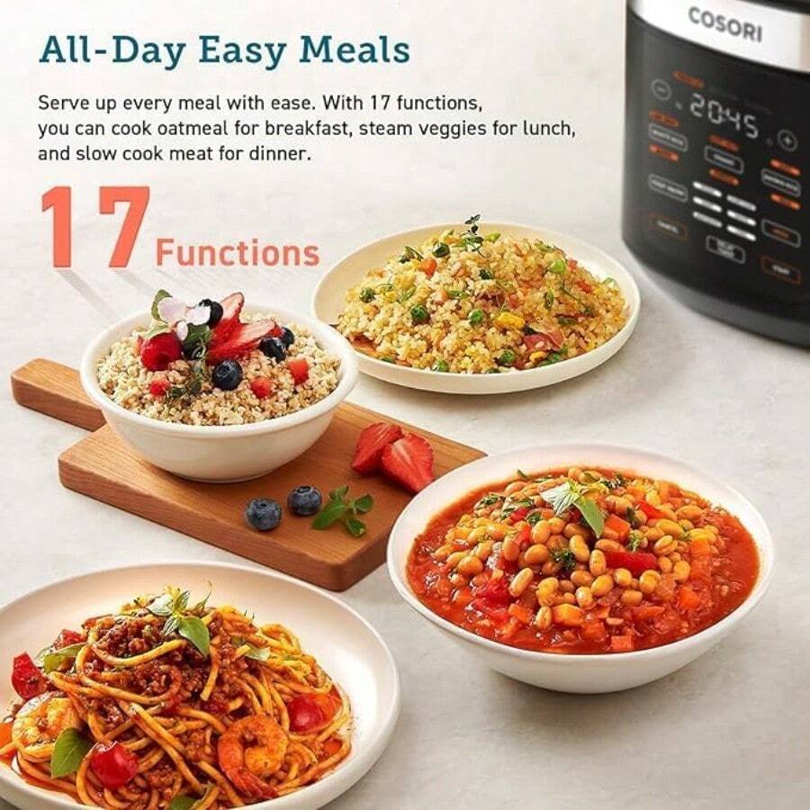 COSORI Rice Cooker Slow Cooker And Steamer With Ceramic Coated Inner ...
