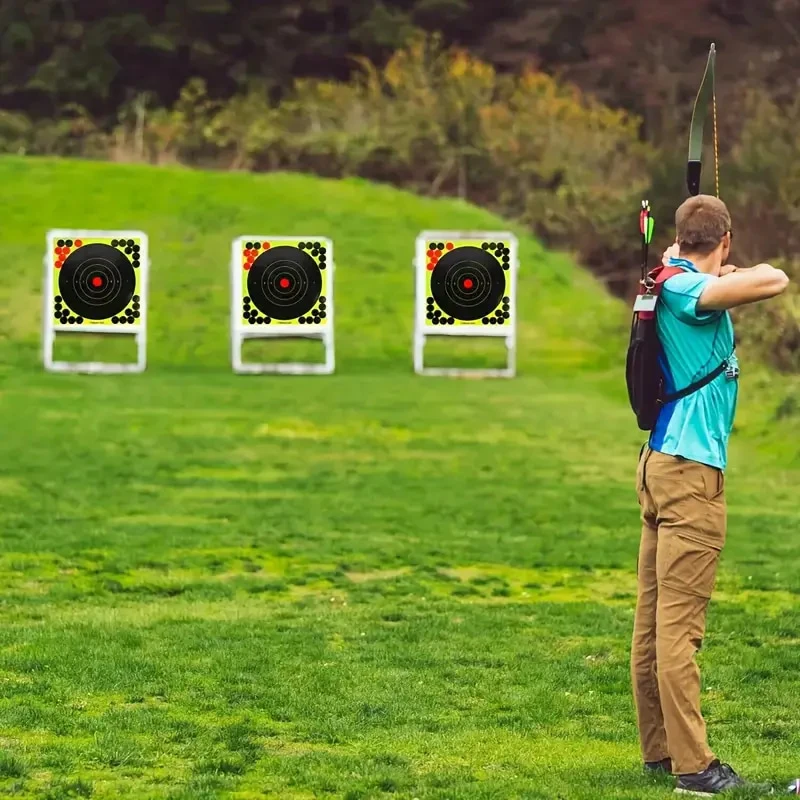 5pcs Fluorescent Green Shooting Target Shooting Sticker, Adhesive Bow ...