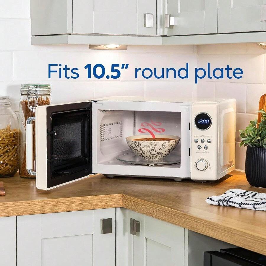 Russell Hobbs RHM2044C Retro 20 Litre Cream Digital Microwave 800W ...
