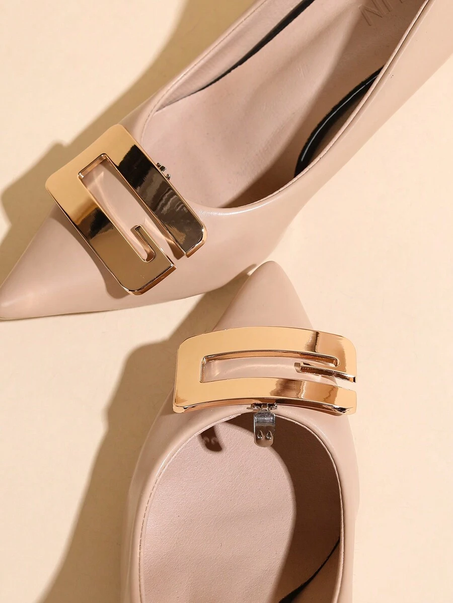 1 Pair Fashionable Metal Detachable Shoe Clips, Suitable For High Heels ...