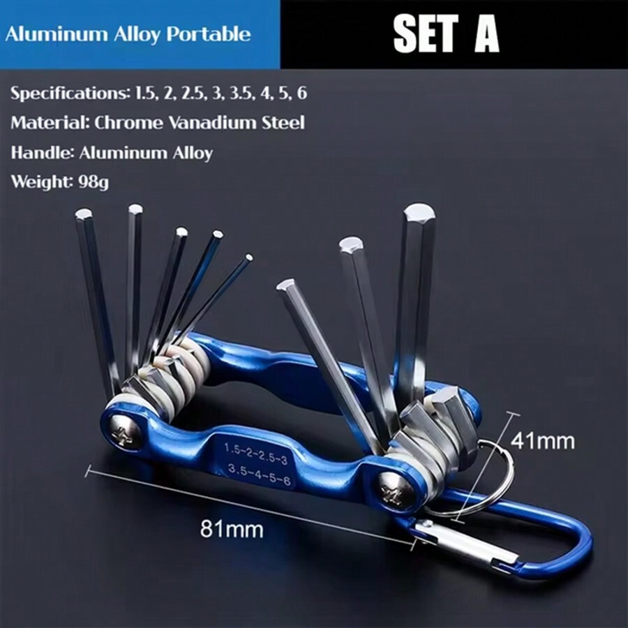 8 In 1 Folding Allen Wrench Set Metric Allen Key Set Tool Or Folding Tamper Proof Torx Key Set ...