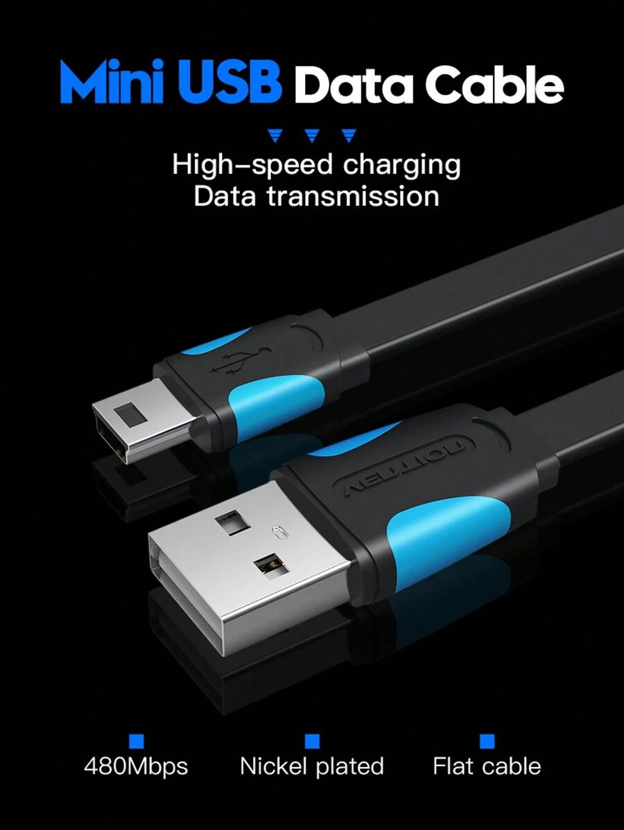 VENTION Mini USB Cable, USB A To Mini USB 2A Fast Charging Premium Flat ...