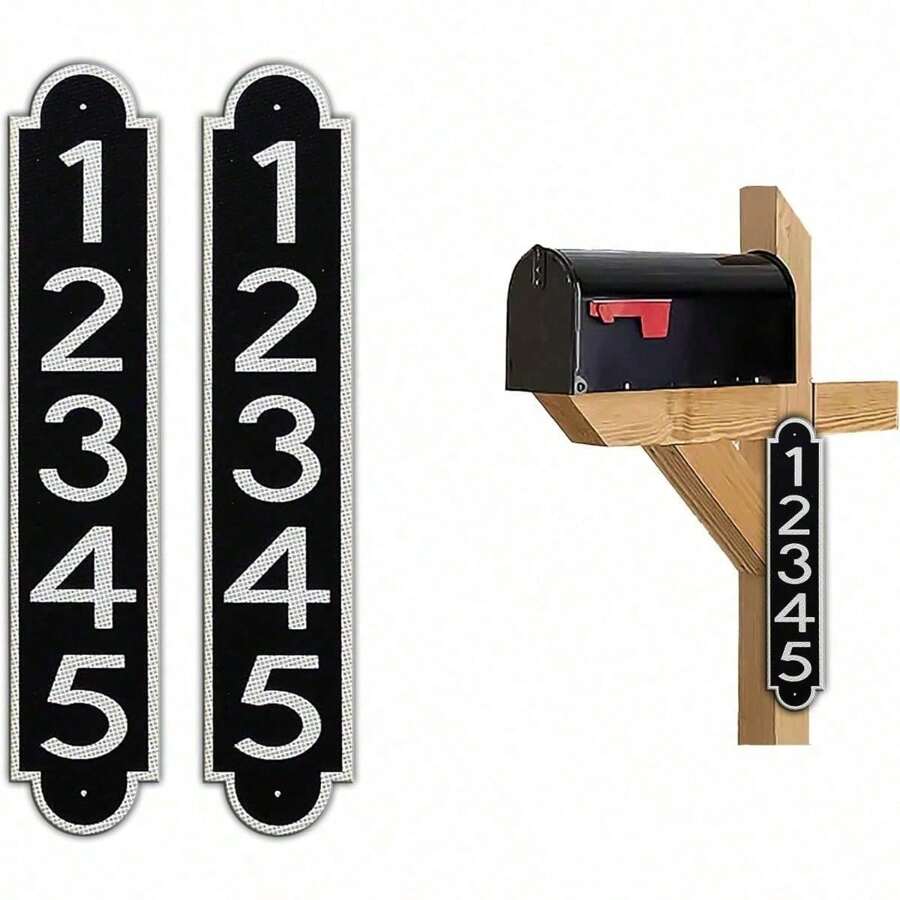 Mailbox Numbers Plaques - Made Of Aluminum Composite Material - Super ...