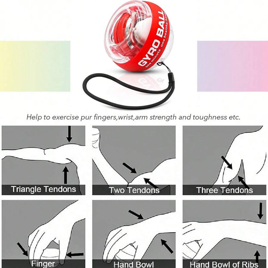 Wrist Exercise BallAutostart Wrist StrengthenerGyroscope Forearm ...