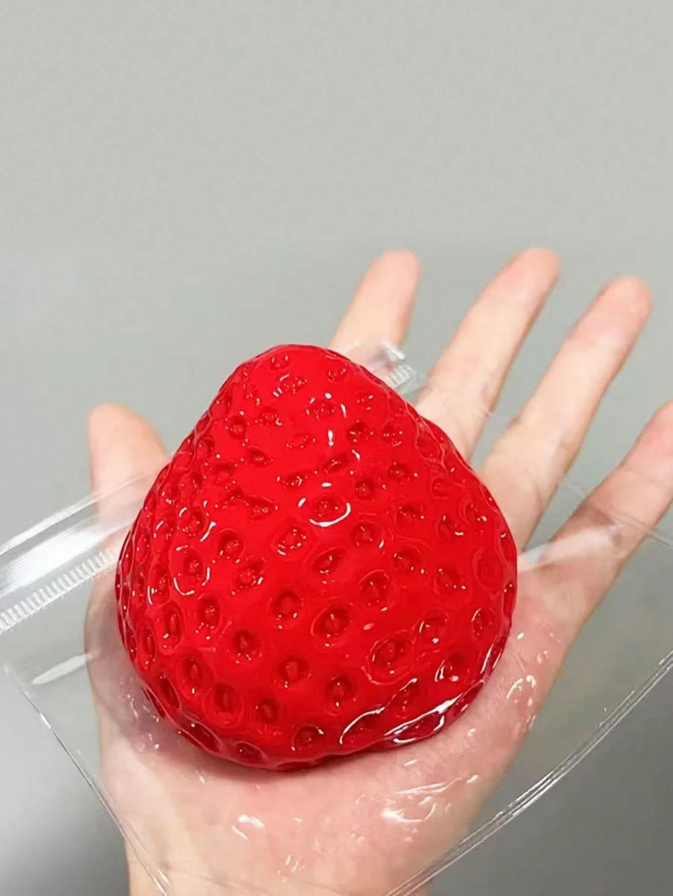 Soft Mushy Squeezable Strawberry Squishie Stress Relief Toy With Solid ...