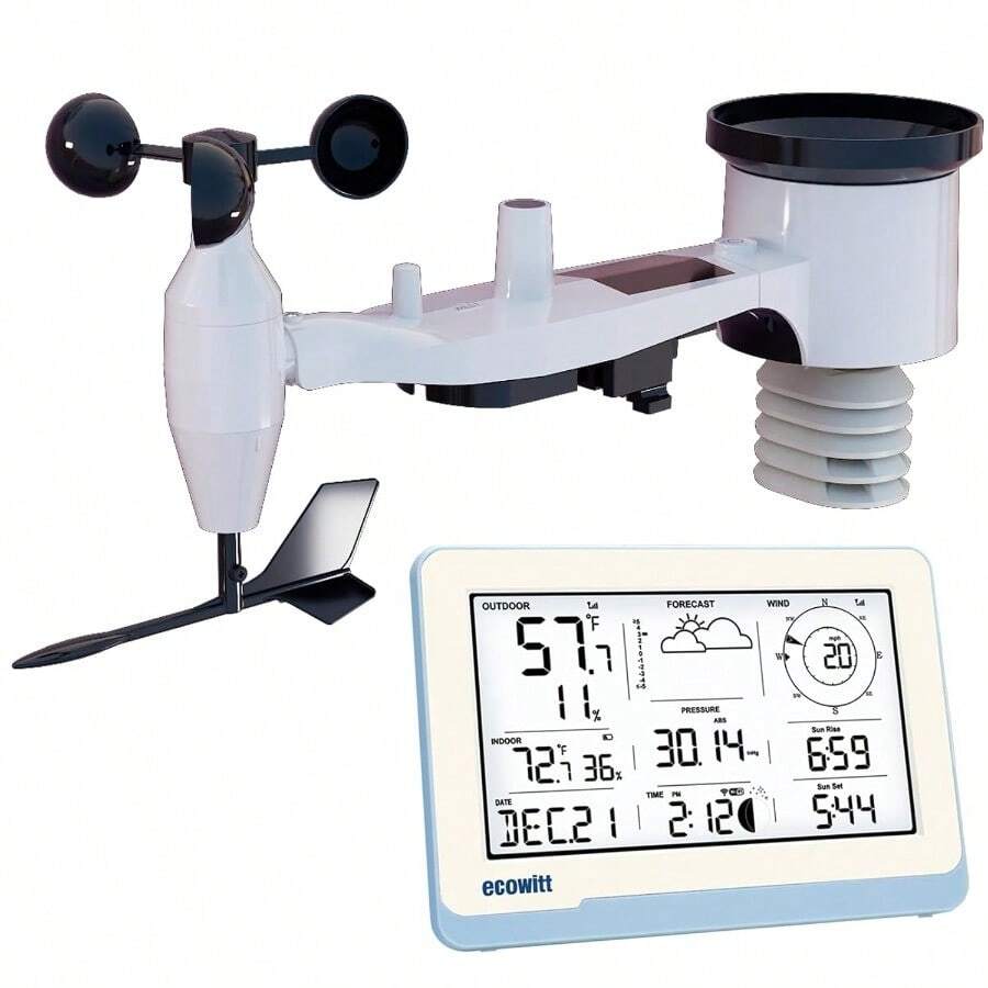 ECOWITT Weather Stations With Outdoor Sensor WS38007 In 1 Solar Power ...