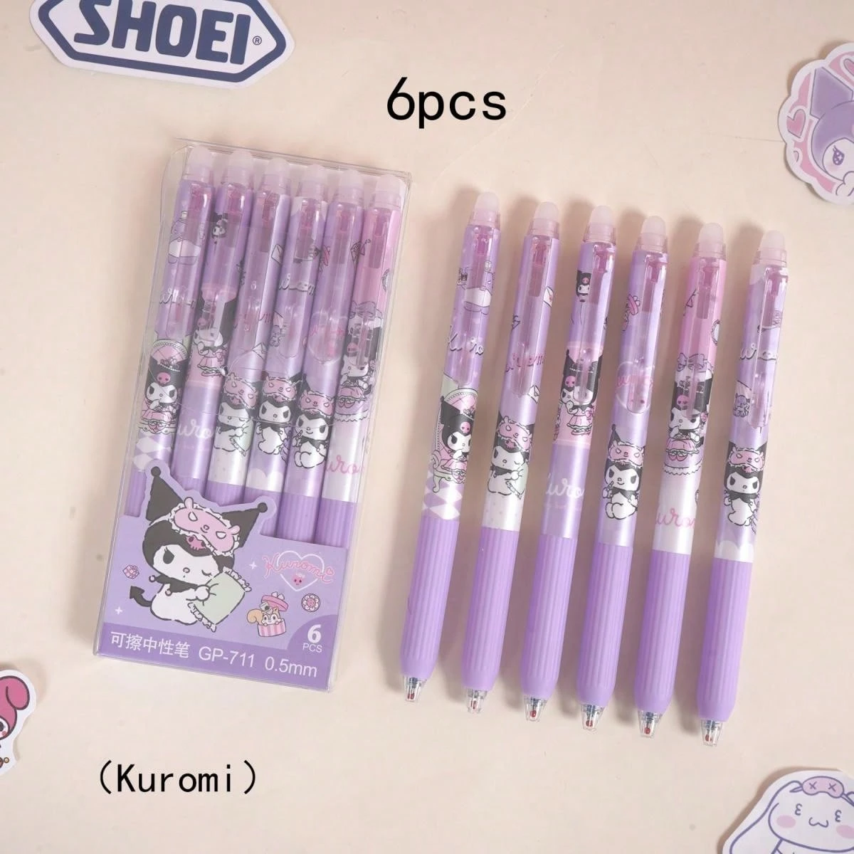 Sanrio Nuova penna Sanrio Kuromi da 0,5 mm con impugnatura morbida ...