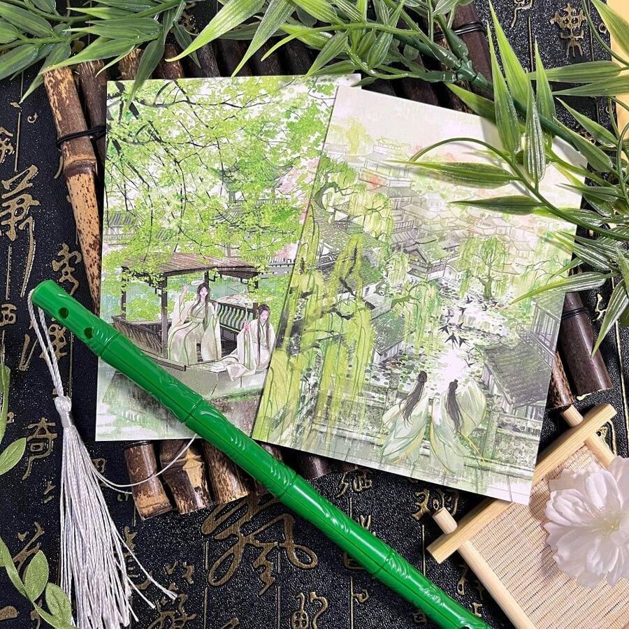Chinese Style Celebrity Pattern, Spring Scenery, Jiangnan Landscape ...