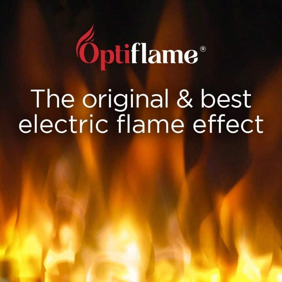 Dimplex Dakota Optiflame Inset Electric Fire Modern Brushed Stainless ...