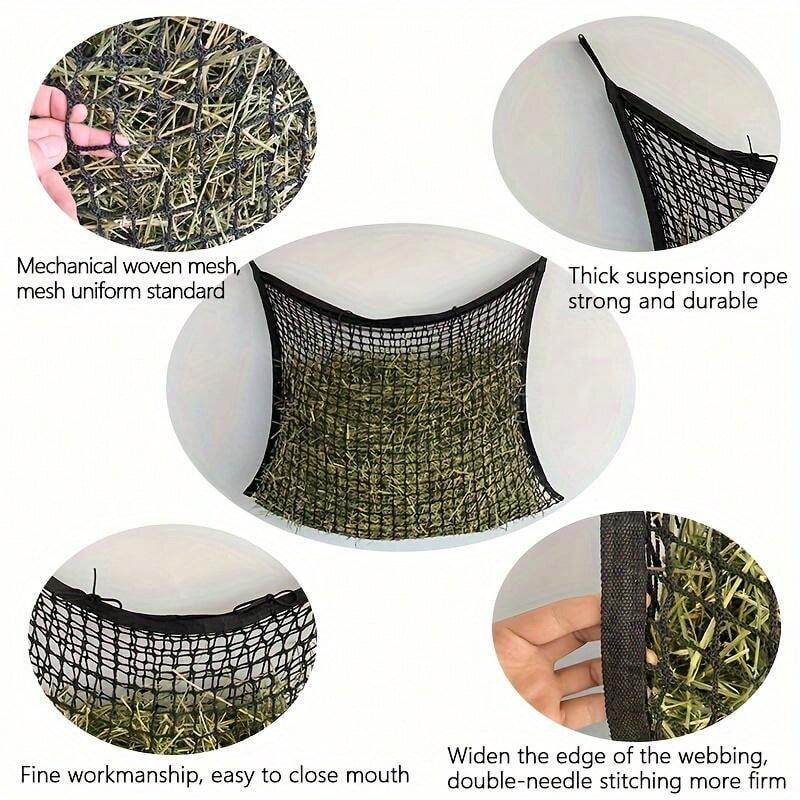 Durable Slow Feed Hay Net - 1pc Easy-Fill, Fine Mesh Polyester - Large ...