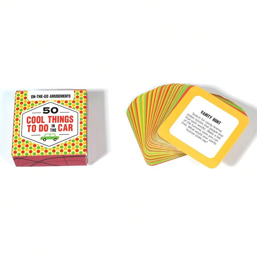 "COOL THINGS TO DO IN THE CAR" Card Game, 50 Cards, Standard Size, With ...