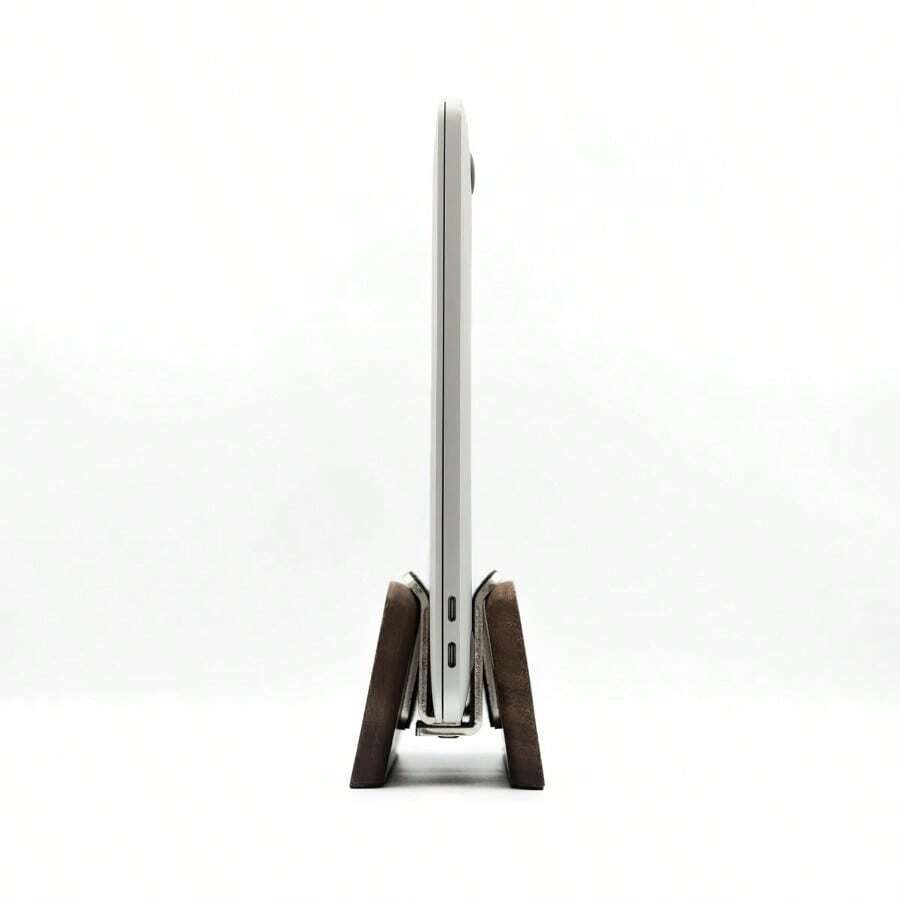 Raico Vertical Laptop Stand Adjustable Premium Walnut Wood Dock ...