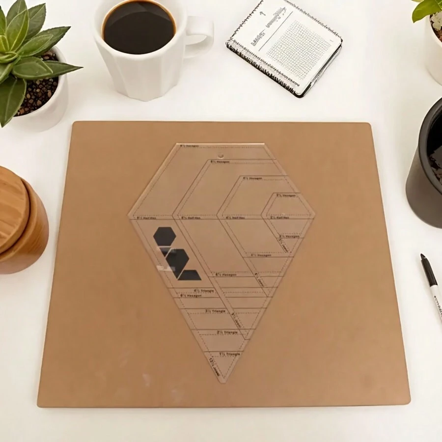 Sewing DIY Splicing Tool Acrylic Fabric Cutting Ruler Multi Functional ...