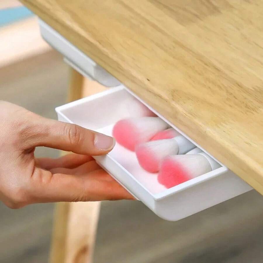 Hidden Drawer Organizer Self-Adhesive Desktop Small Drawer Cabinet ...
