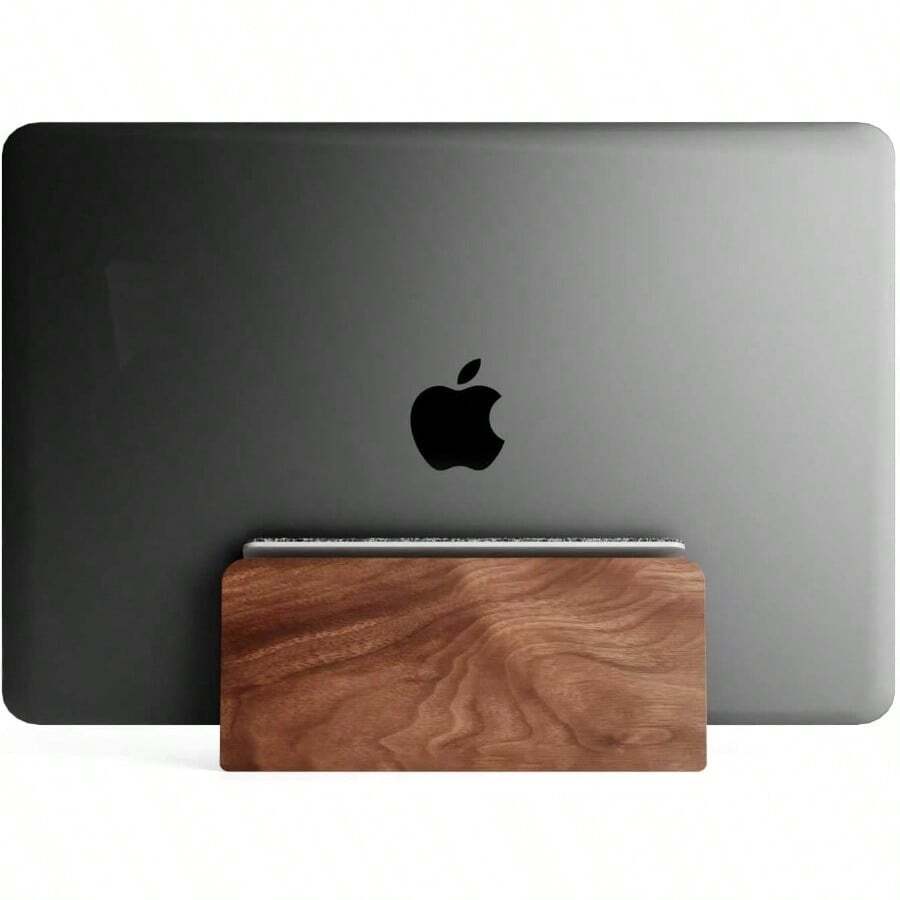 Raico Vertical Laptop Stand Adjustable Premium Walnut Wood Dock ...