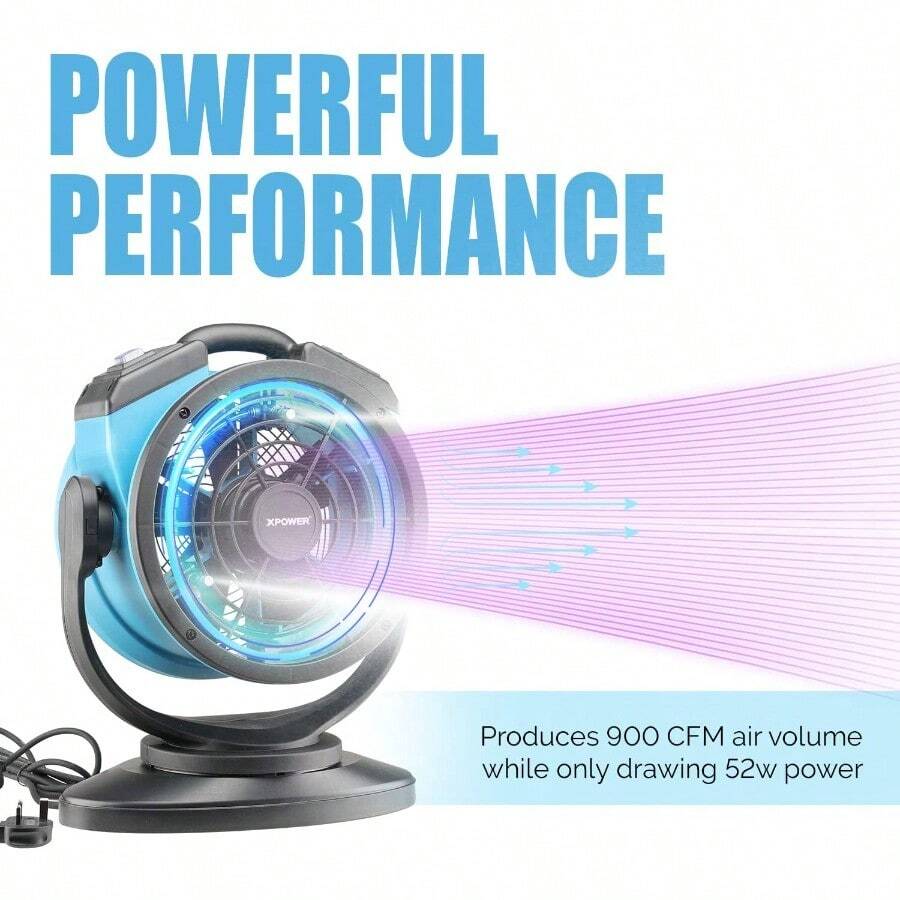 XPower Misting Fan Outdoor Cooling Oscillating Heavy Duty Powerful High ...