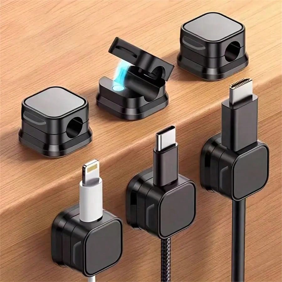 6pcs Office Cable Organizers, Cable Holders, Desk Or Wall Mounted Phone ...