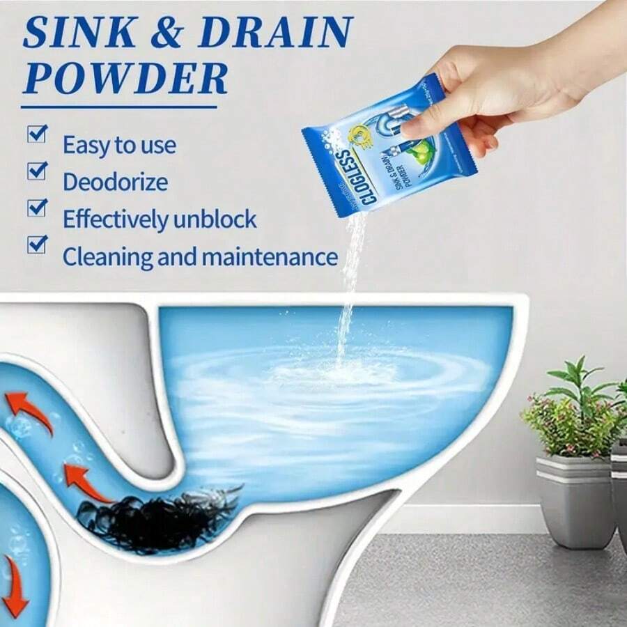 Powerful Drain Cleaner, Suitable For Kitchen, Bathroom, Floor Drain ...