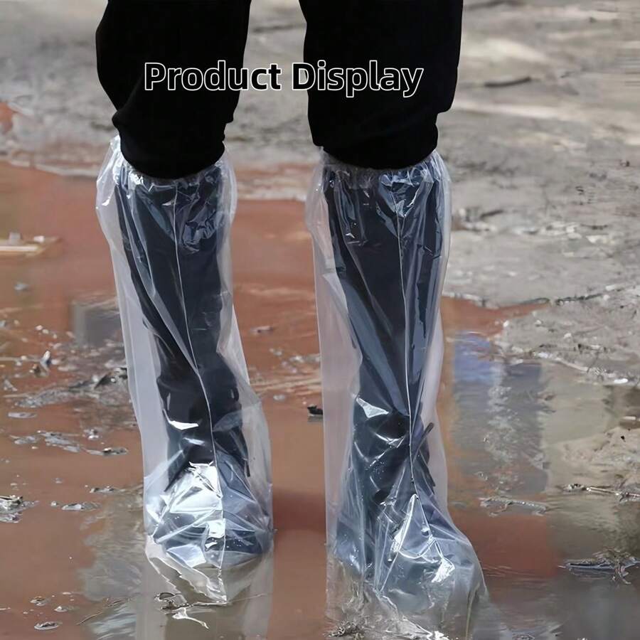 One-Time Unisex Waterproof & Anti-Slip Shoe Covers, Thick & Durable ...