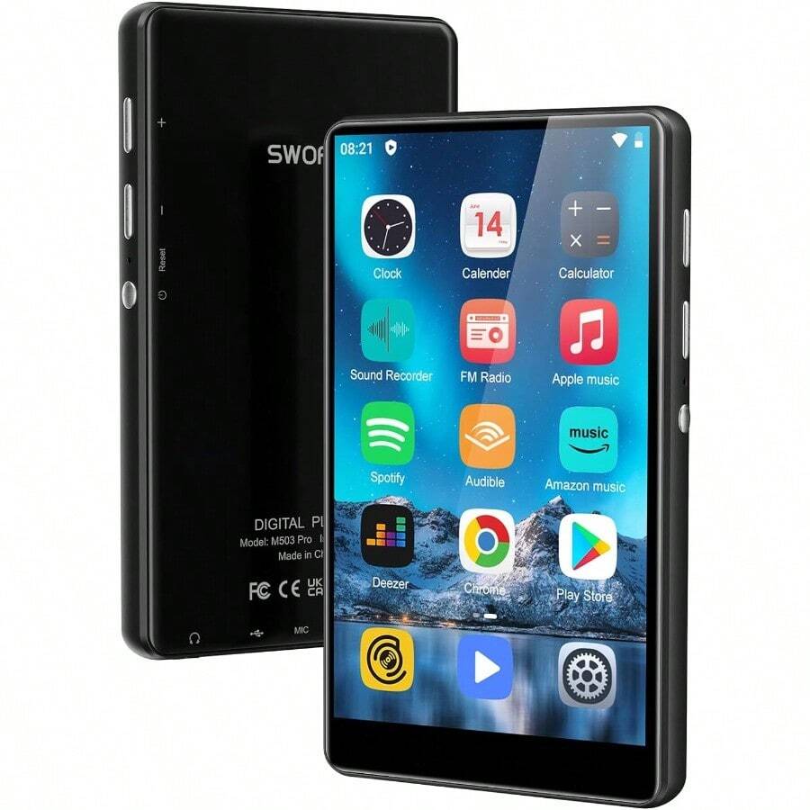 SWOFY 80GB MP3 Player With Bluetooth And WiFi Spotify Music Audible ...