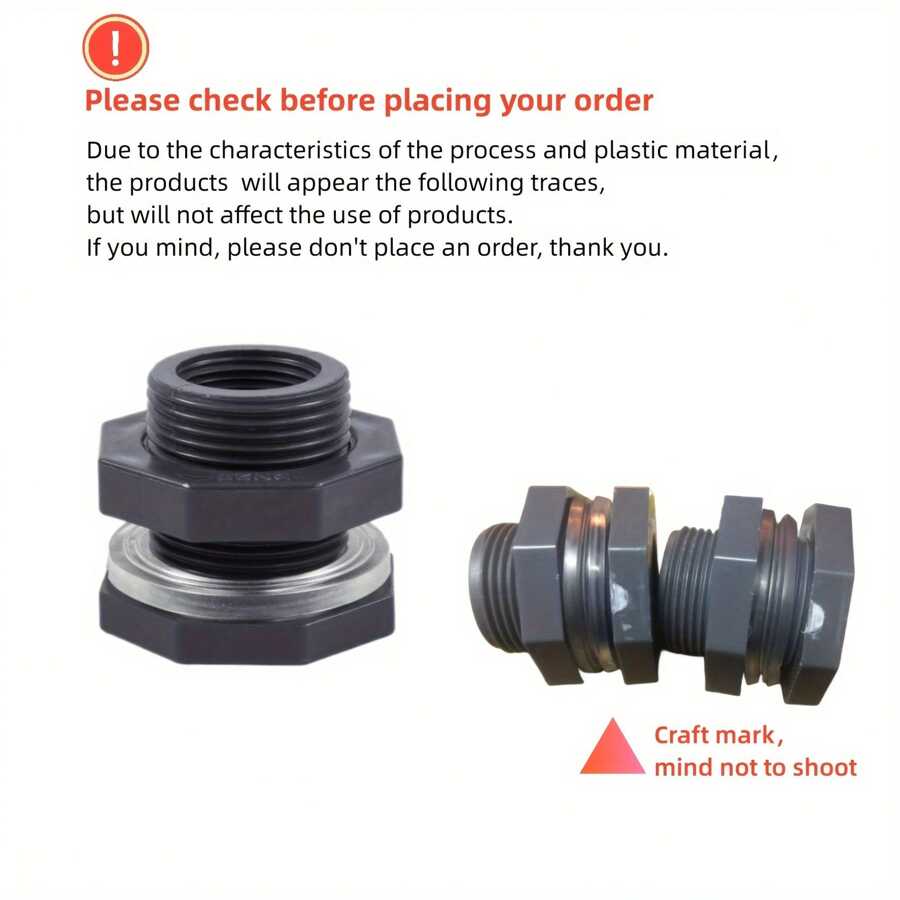 2pcs/Set, 3/4inch PVC Water Barrel Spigot Kit, Connector Drain Adapter ...