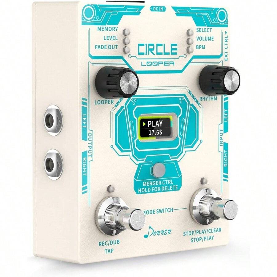 Donner Guitar Looper Pedal With Um Hine 40 Slots 160 Mins Looping Time ...