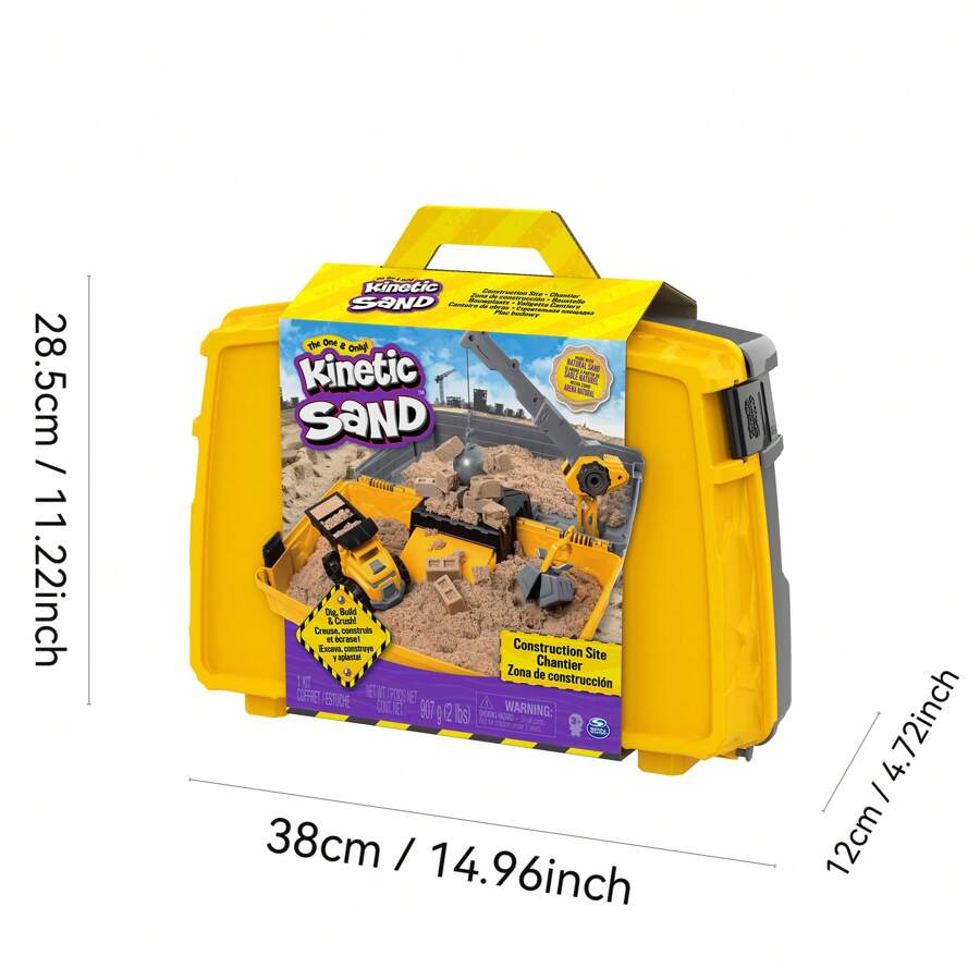 Spin Master Kinetic Sand, Construction Site Folding Sandbox With Toy ...