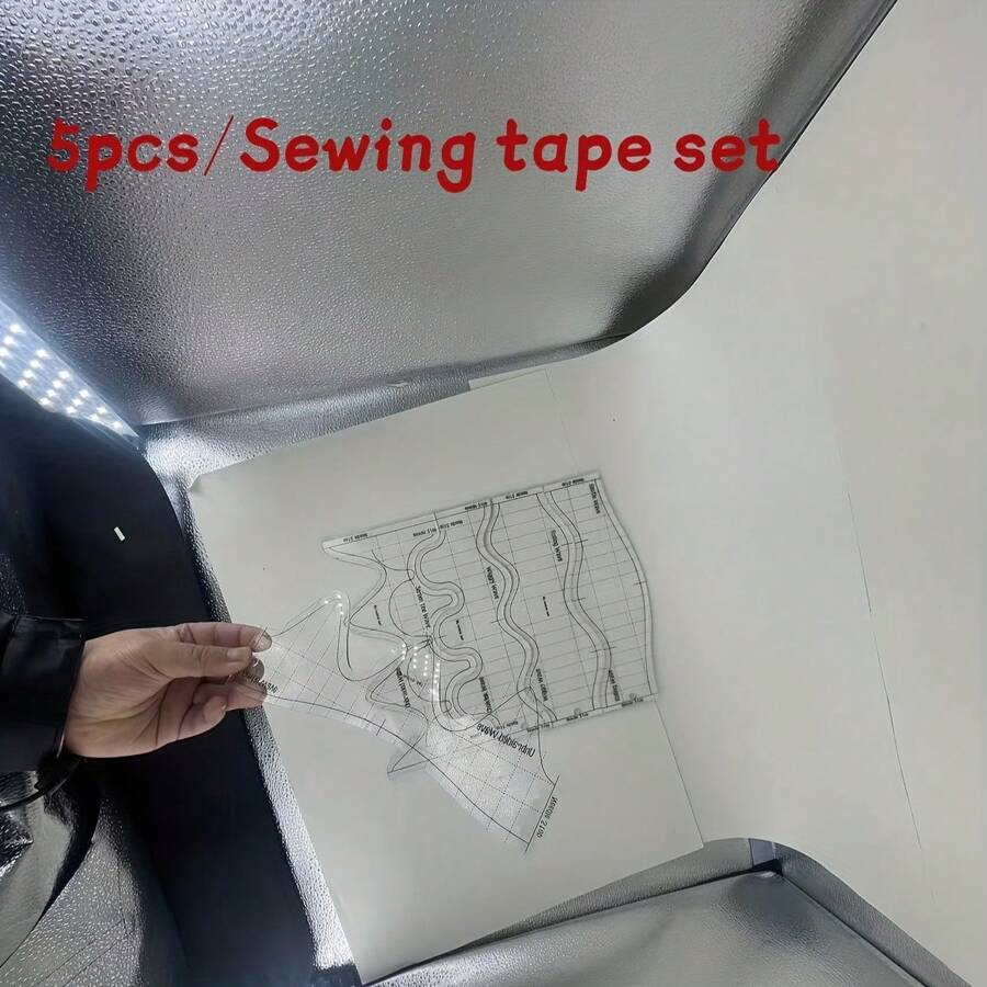 5 Pcs Quilting Ruler And Templates 9.5 Inches Waves Ruler Acrylic ...