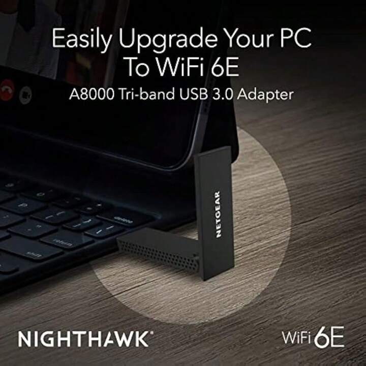 NETGEAR Nighthawk WiFi 6E USB 3.0 WiFi Adapter A8000 - WiFi 6 Dongle ...