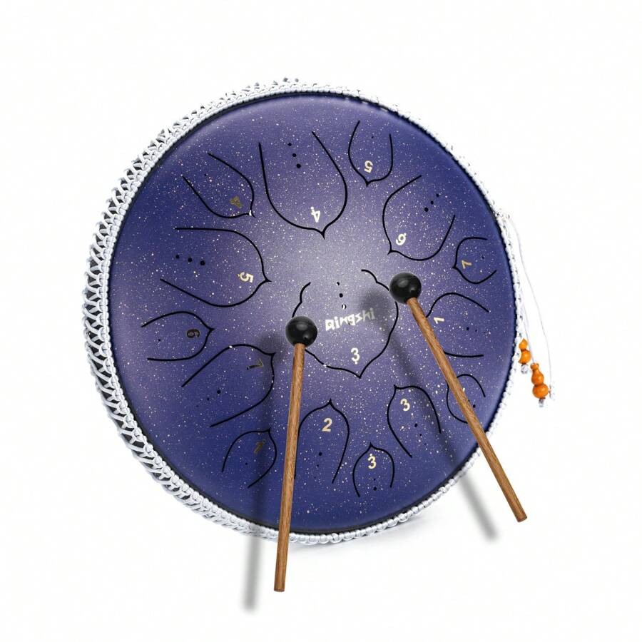 Steel Tongue Drum-QingShi 15 Notes 14 Inch Steel Drum Instrument For ...