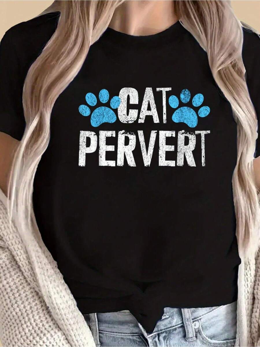 Cat Pervert Angry Neighbor Funny Viral Video Meme T-Shirt | SHEIN USA