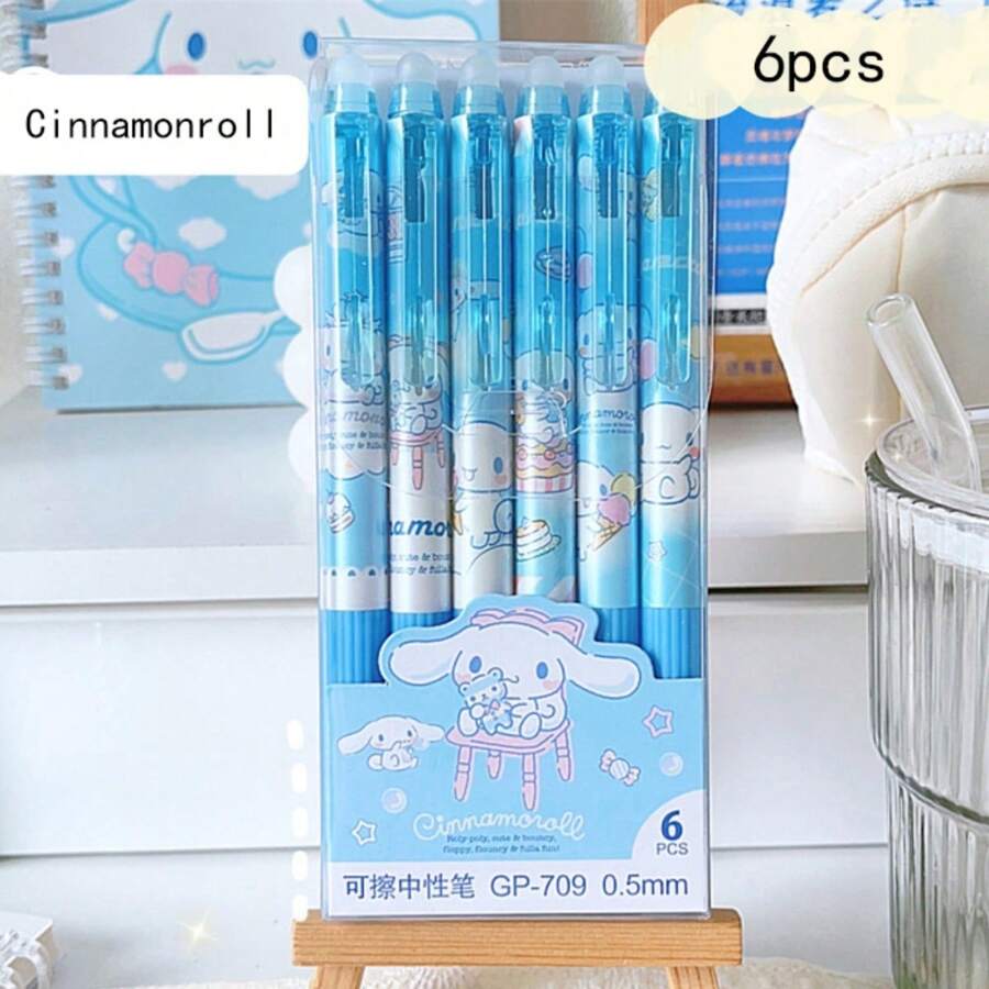 Sanrio 6-Piece Set Sanrio Hello Kitty Kurumi ST Quick-Dry Click Pens ...