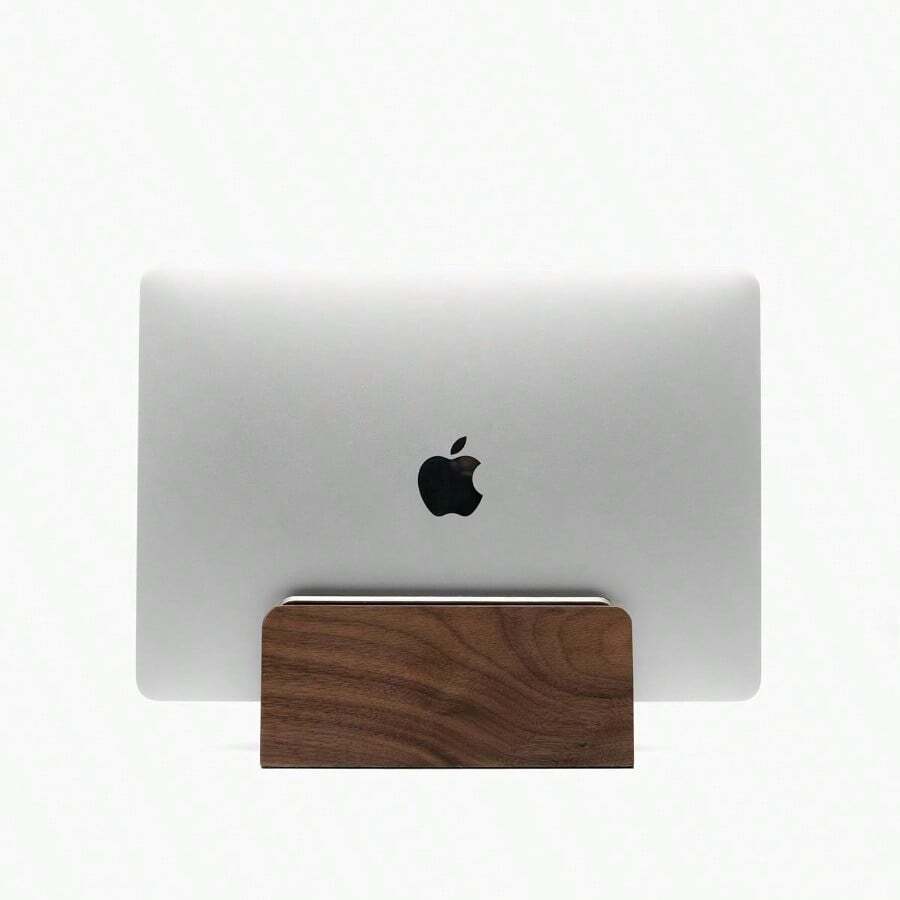 Raico Vertical Laptop Stand Adjustable Premium Walnut Wood Dock ...