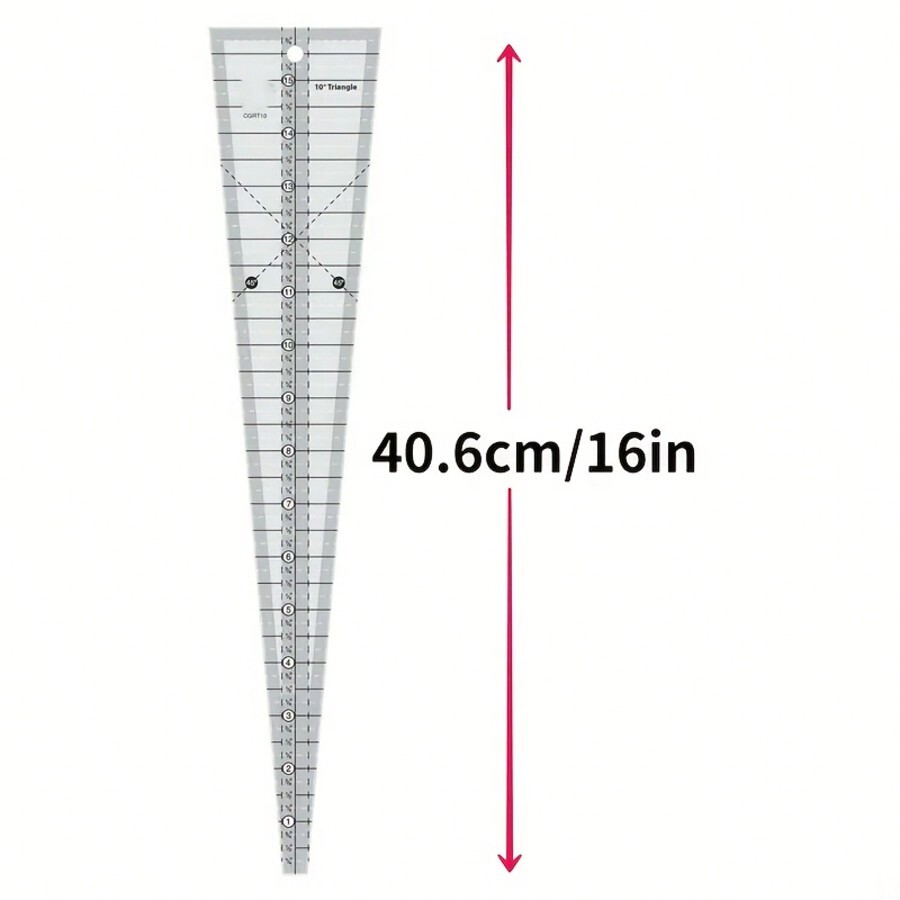 Creative And Unique Grid 22.5 Degree Triangle Quilt Ruler And Degree ...