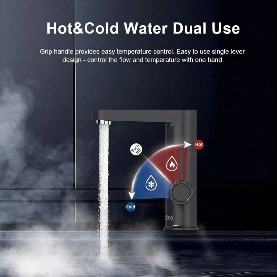 Briwellna Instant Hot Water Tap For Batoom Tankless Electric Water ...