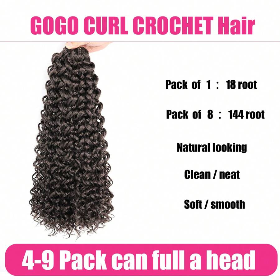 10/14/18/22 Inch Curly Crochet Hair Go Go Curl Crochet Hair For Women Deep Wave Braiding Hair ...