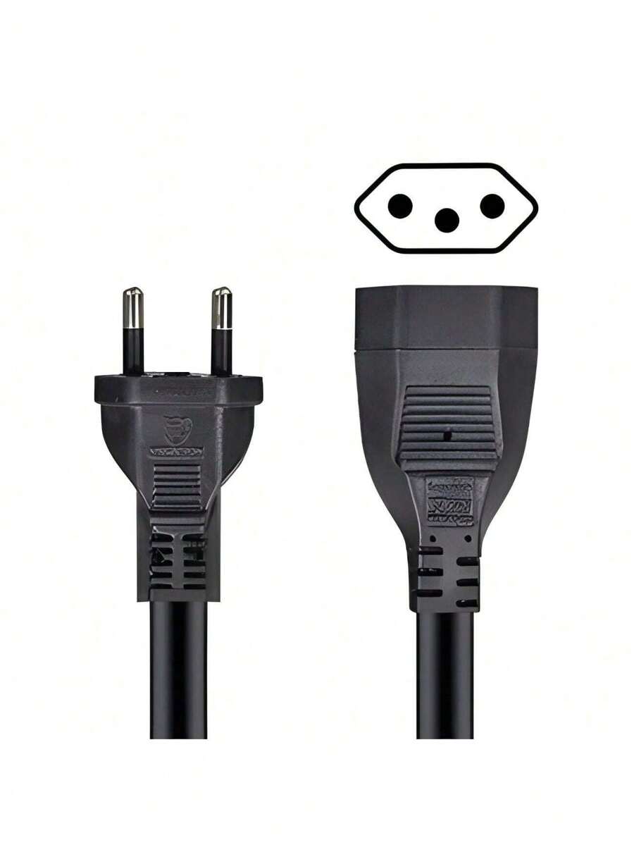 Kit 5 Electrical Extension Black Extension Cable Extender 2 Meters ...