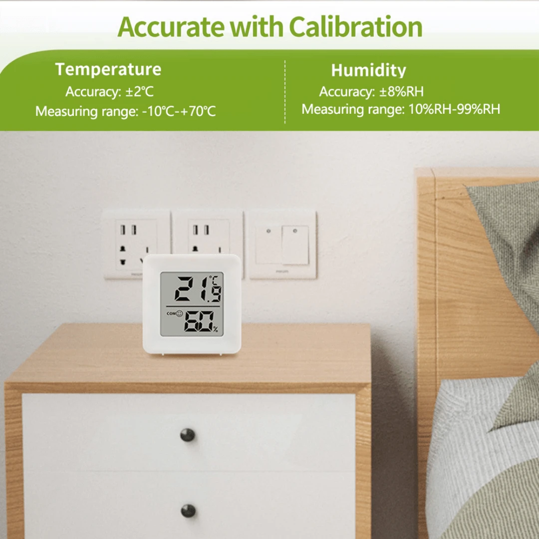 1pc, Mini Home Temperature And Humidity Meter, Bedroom Indoor Mini ...