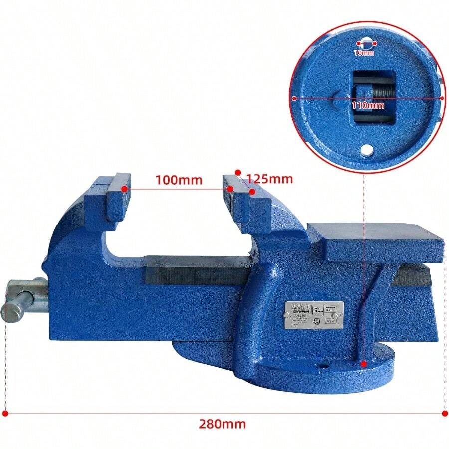 Heavy Duty Jaw Workbench Vice Modell:125mm | SHEIN UK