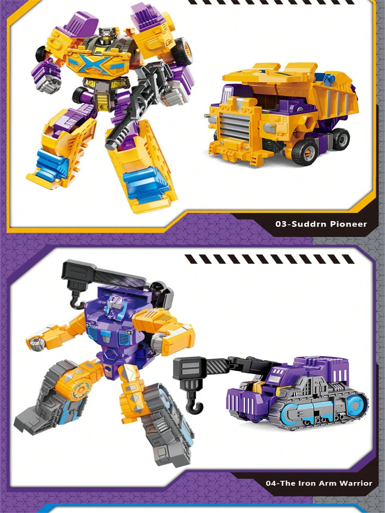 5-In-1 Transformable High Level Mech Dual-Mode Combination Engineering ...