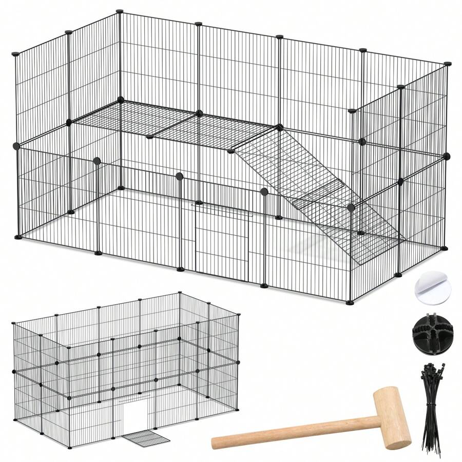 Cecaylie Outdoor Enclosure, Wire Enclosure, Run Enclosure For Rabbits ...