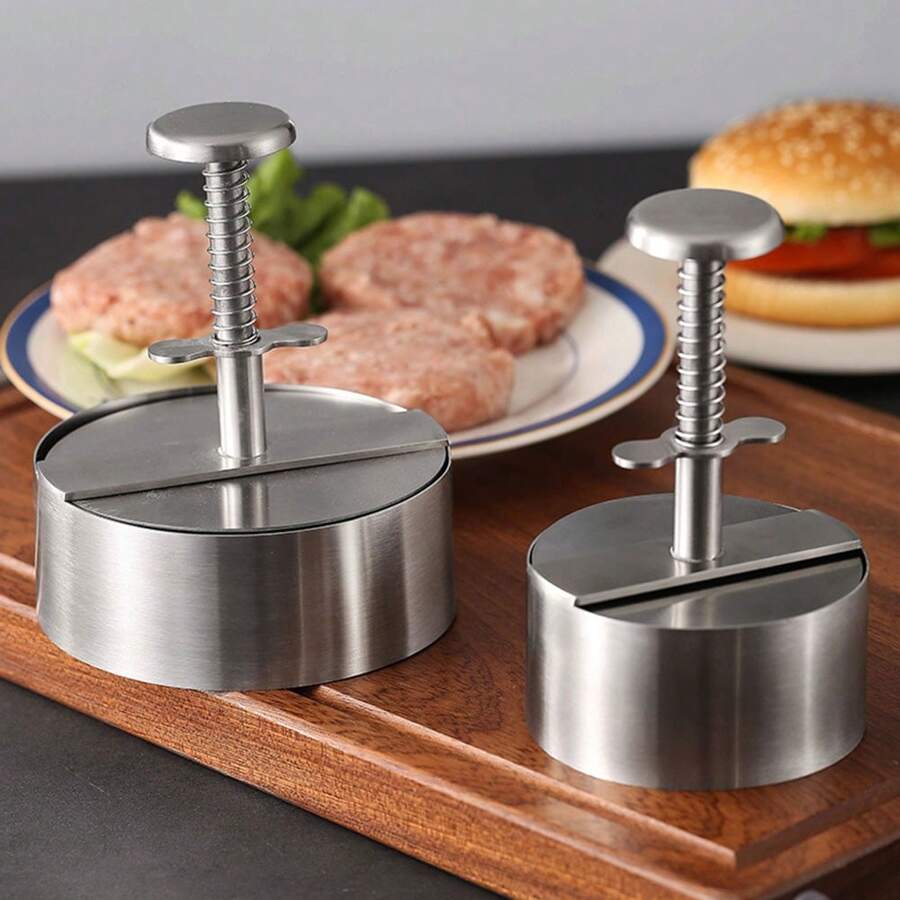 1pc Burger Press, Stainless Steel Adjustable Hamburger Meat Press, Non Stick Patty Making Molds ...