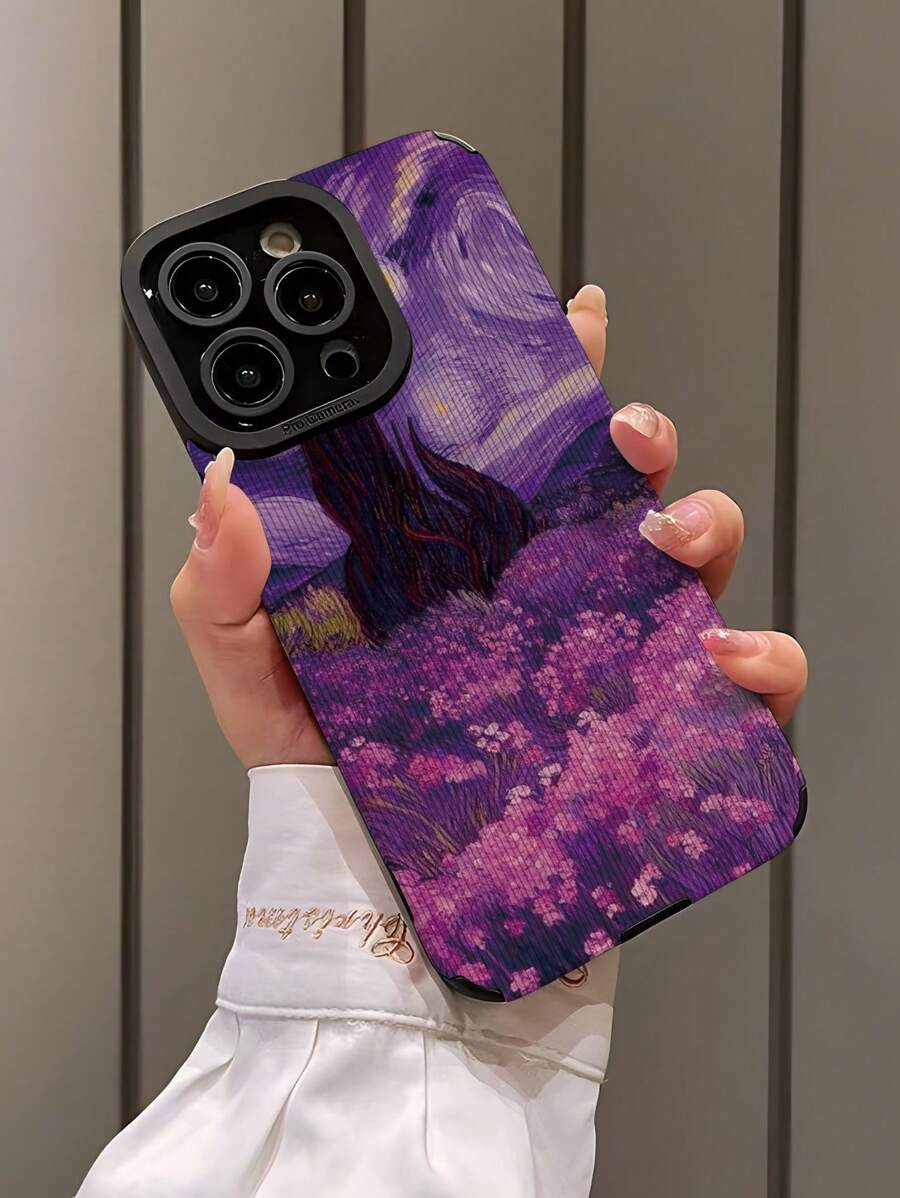 Flower Phone Case 1pc Vertical Stripe Faux Leather Textured Phone Case ...