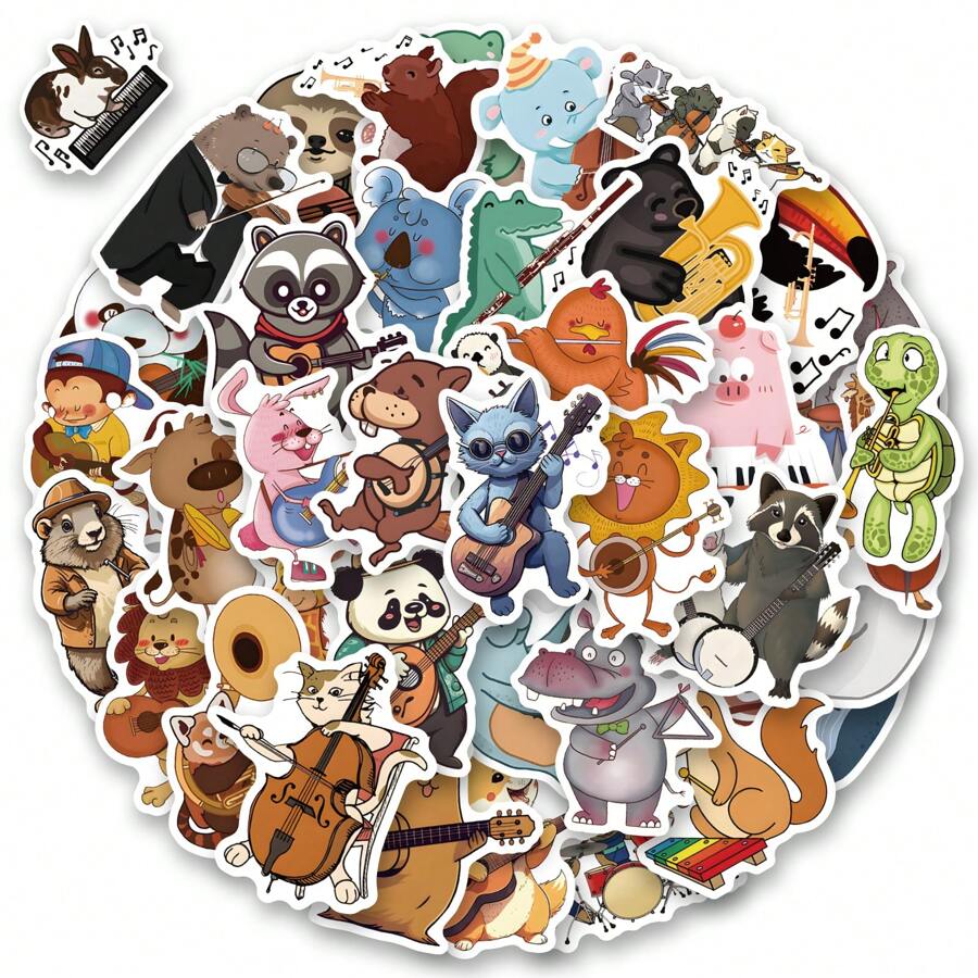 50PCS Animal Concert Stickers Aesthetic Vinyl Stickers Decals Scrapbook ...