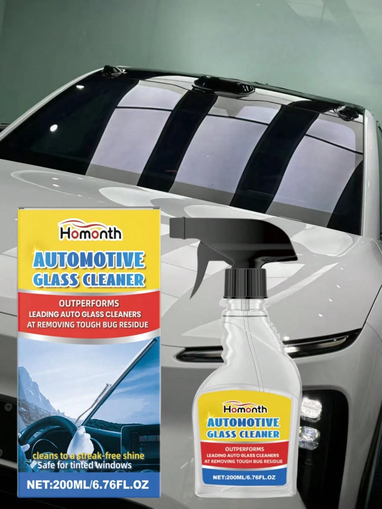 Car Glass Cleaner Car Glass Decontamination Waterproof Cleaning Car ...