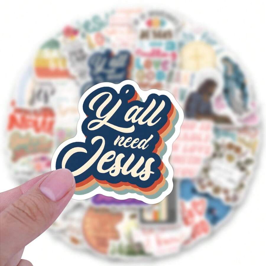 60Pcs Christian Inspirational Stickers,Bible Verse Faith Stickers,Jesus ...