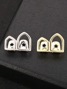 1 Set Hollow Tooth Jewelry Accessories With Zirconia Stones, Includes ...