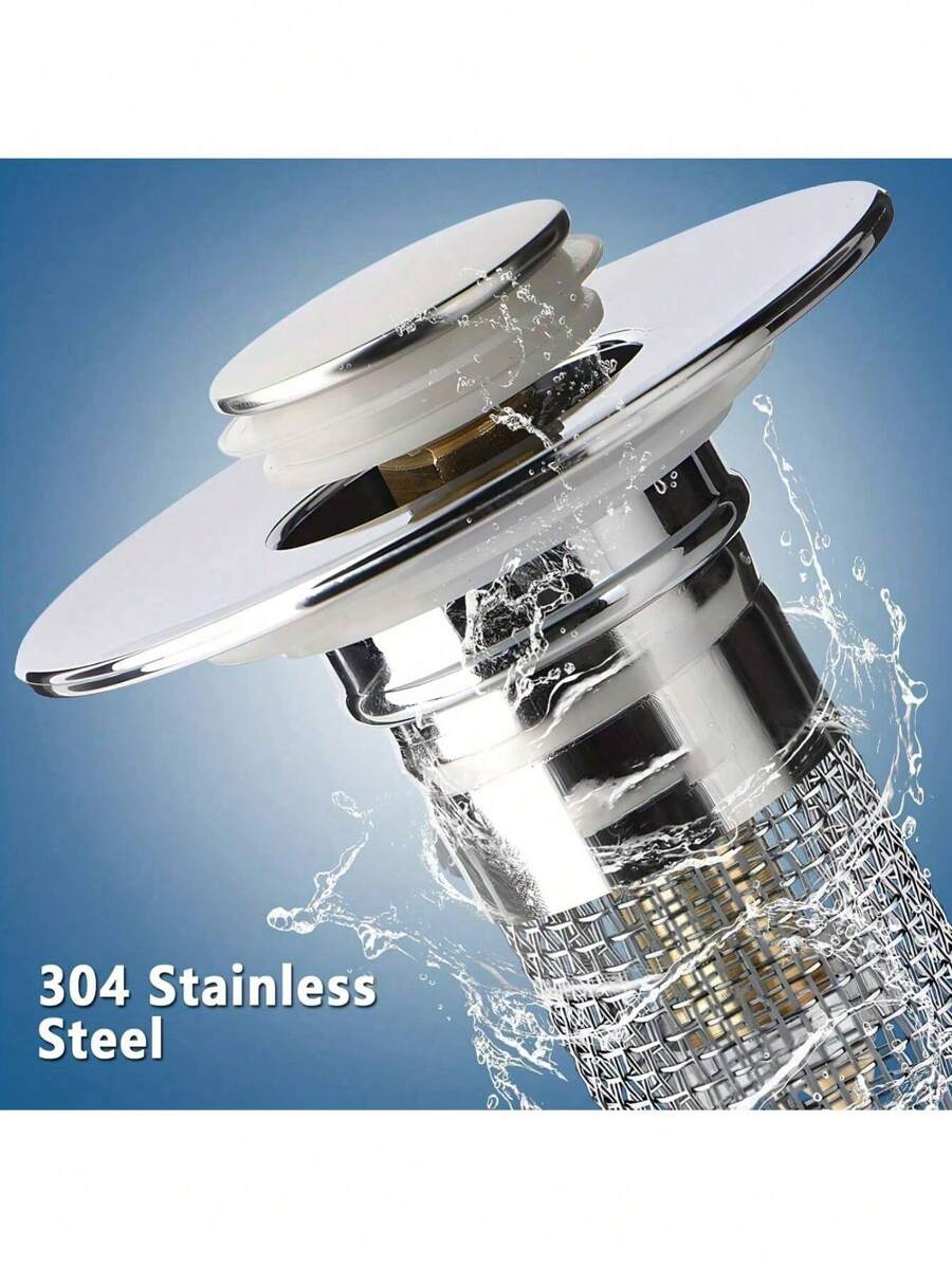 Scarico a scomparsa per lavandino con filtro in acciaio inossidabile e ...