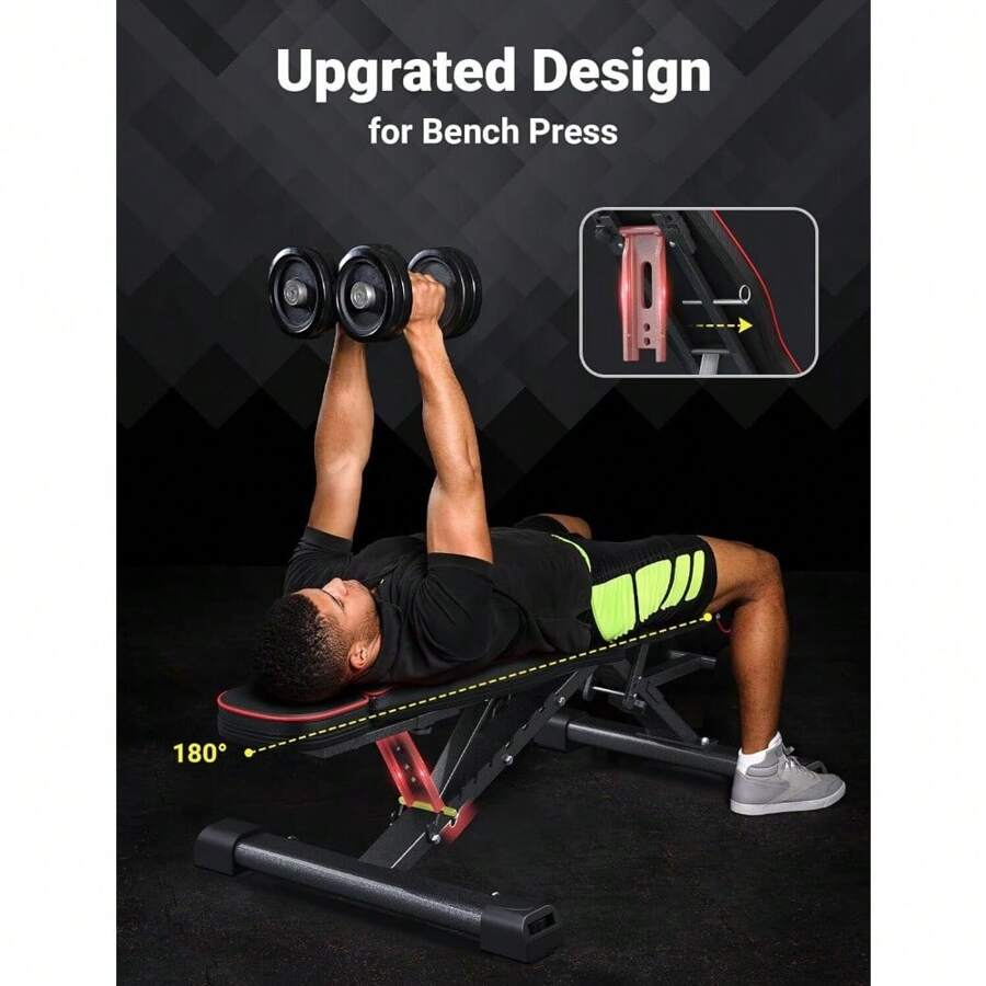 Banco de pesas plegable y ajustable - Conjunto de banco de gimnasio ...